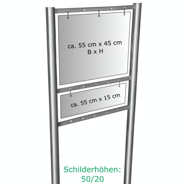 Werbeschild Ständer aus Edelstahl kaufen | Namor-Edelstahlprodukte